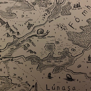 Fantasy Map of Autumnus Regum - Lands of Autumn, Art Print ...