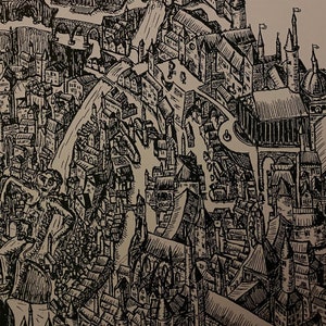 Fantasy Map, Empire Down City-map, Top- Down View, Carthography, Art ...