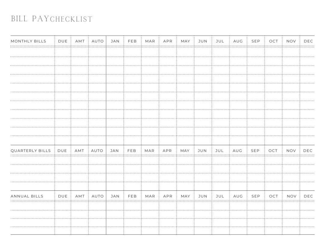 Bill Pay Checklist 11 X 8 5 Inches Horizontal Printable Planning Page bill-pay-checklist-11-x-8-5-inches-horizontal-printable-planning-page