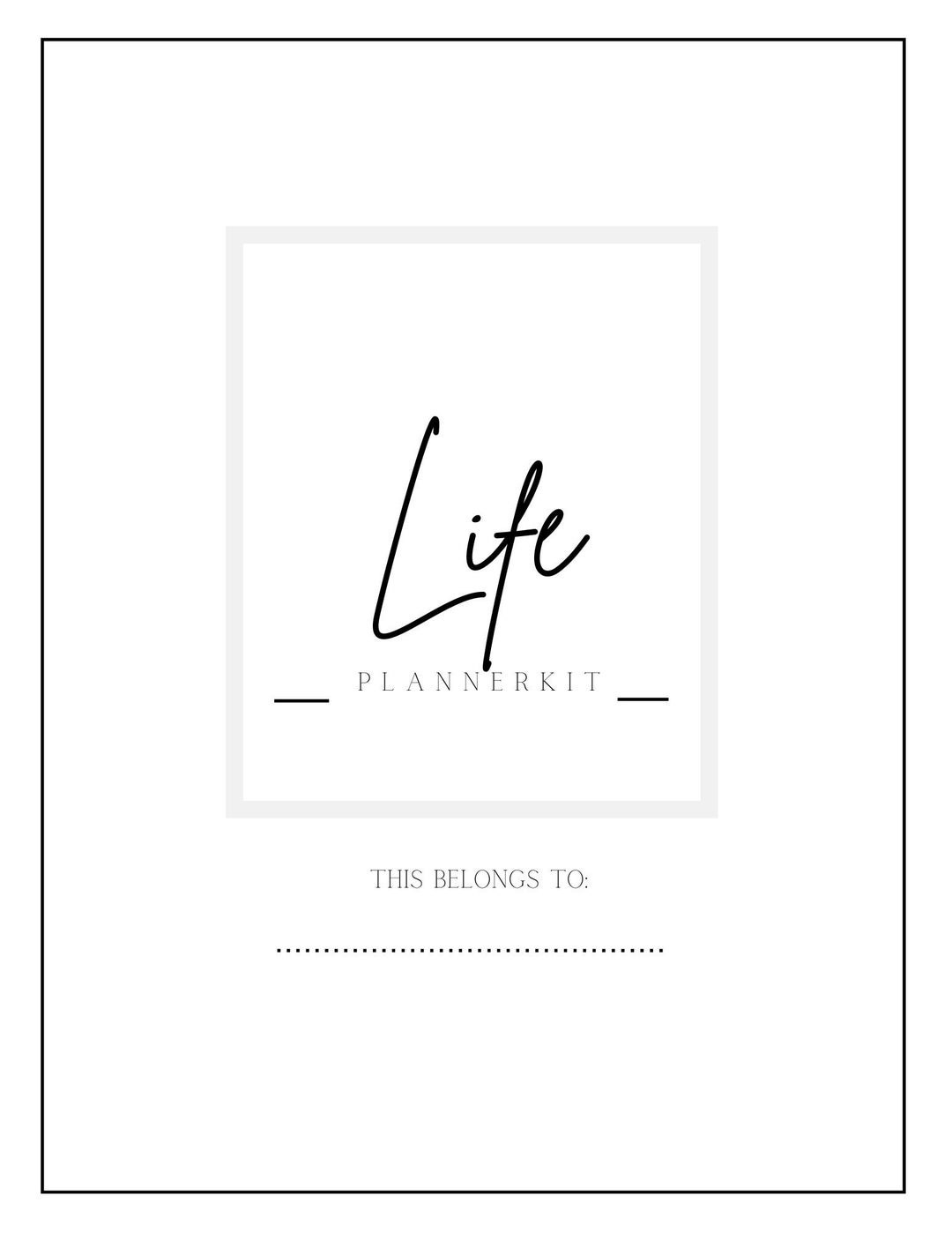 Life Planner, 8.5 X 11 Inches, 27 Vertical Printable Planning Pages ...