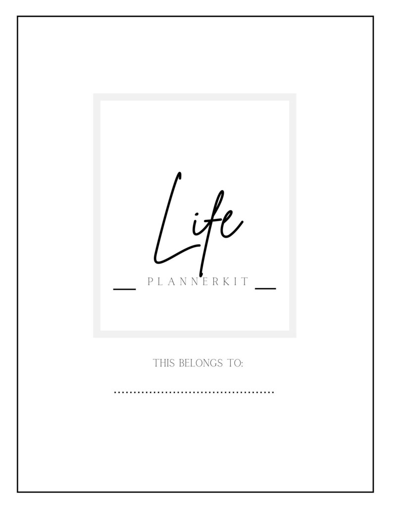Life Planner, 8.5 X 11 Inches, 27 Vertical Printable Planning Pages ...