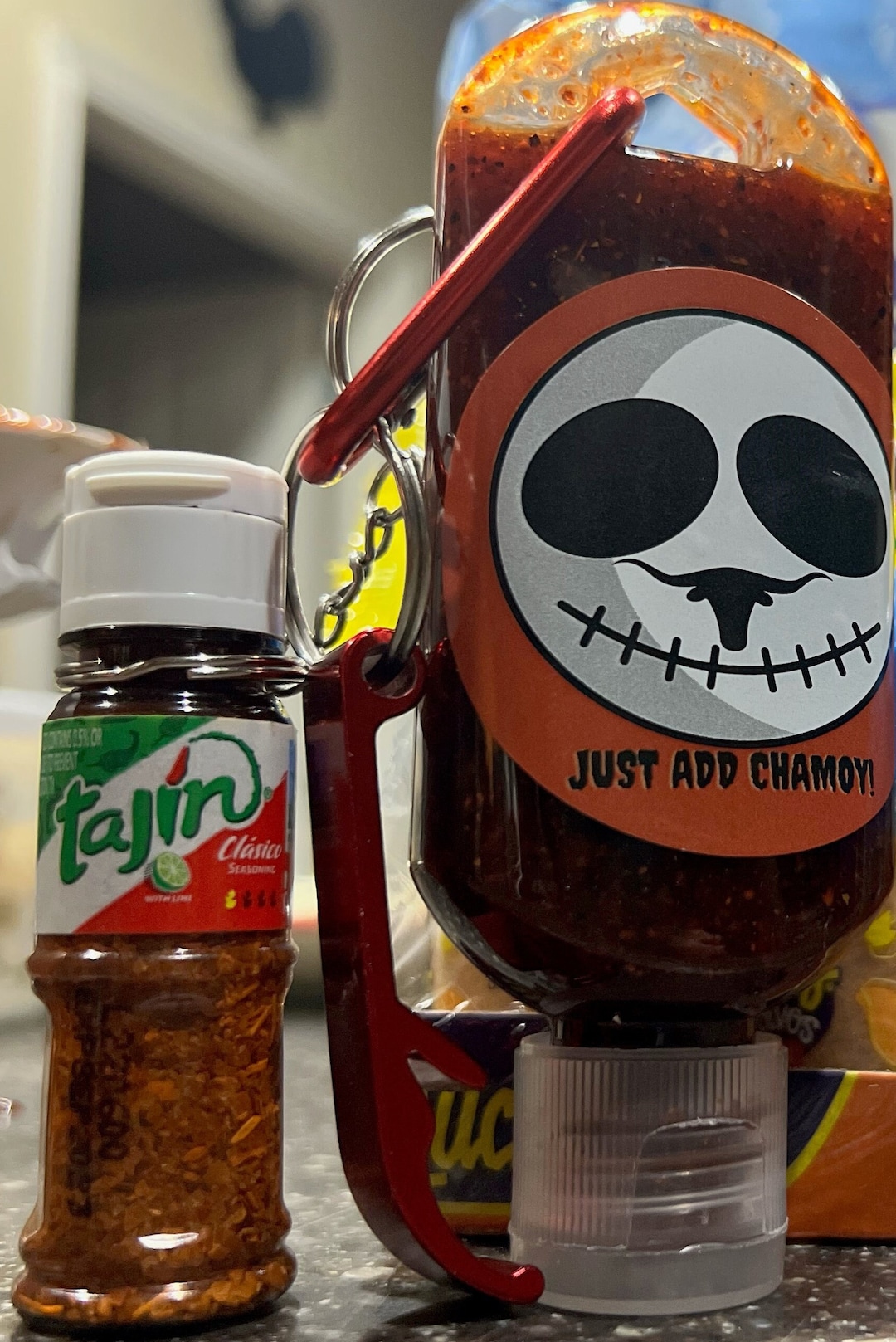 Rim Dip Chamoy and Keychain, Comes With Chamoy, Mini Tajin and Bottle ...