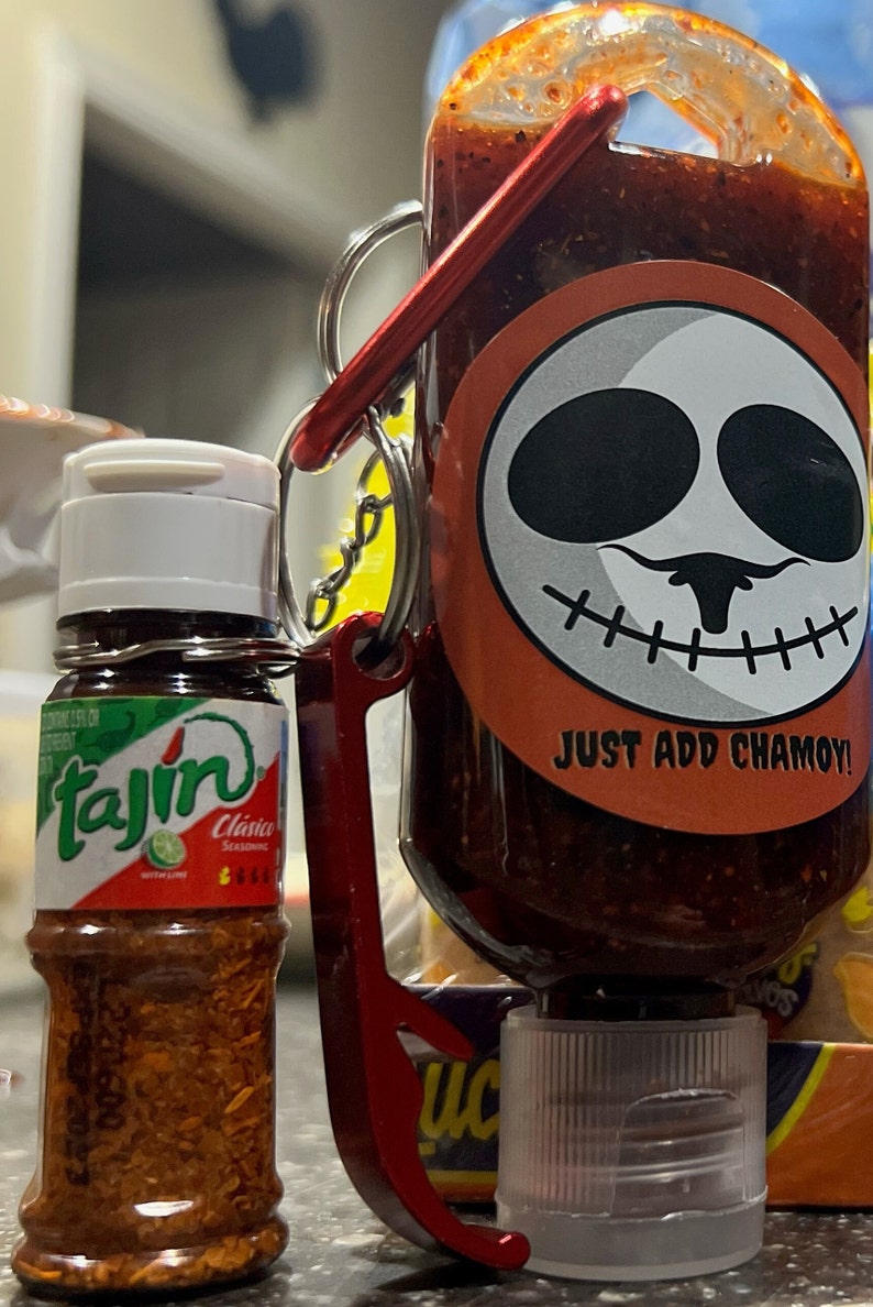 Rim Dip Chamoy and Keychain, Comes With Chamoy, Mini Tajin and Bottle ...