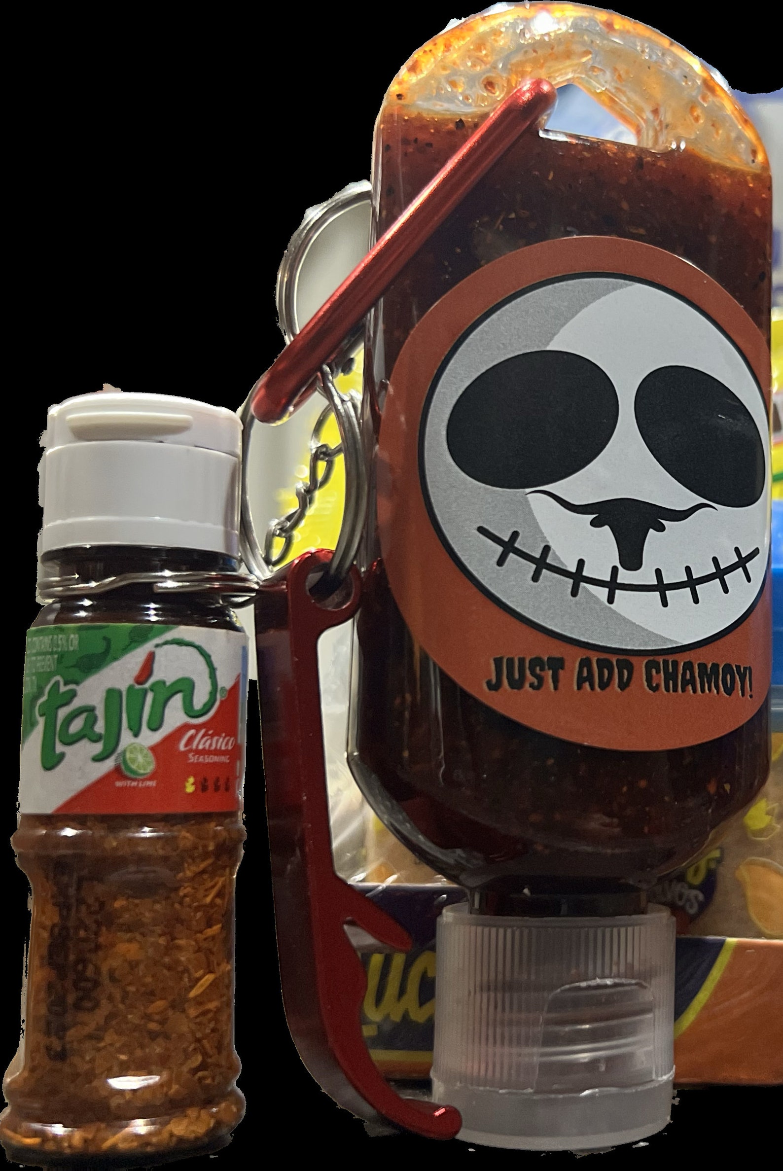 Rim Dip Chamoy and Keychain, Comes With Chamoy, Mini Tajin and Bottle ...