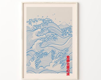 The Rising Sun Japanese Waves Hokusai Print Japanese Art - Etsy
