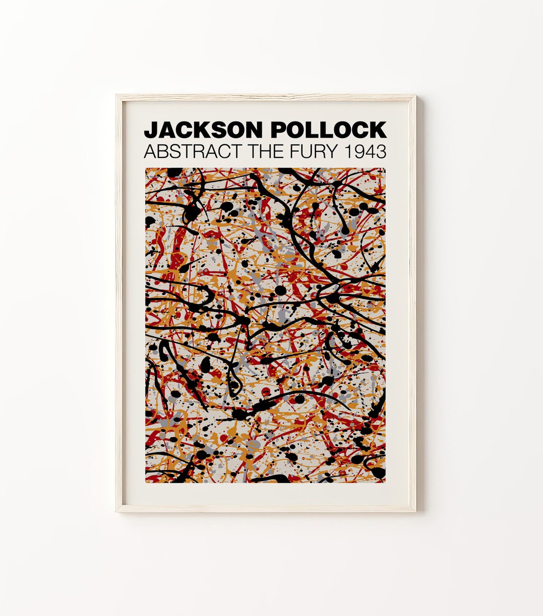 Jackson Pollock Poster Pollock Art Print Modern Art Poster - Etsy