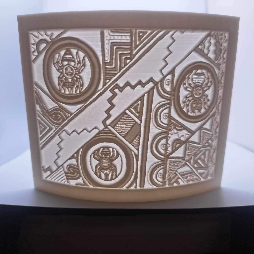 3D Printed Custom Art Nightlight, Wolf, Native American Design - Etsy