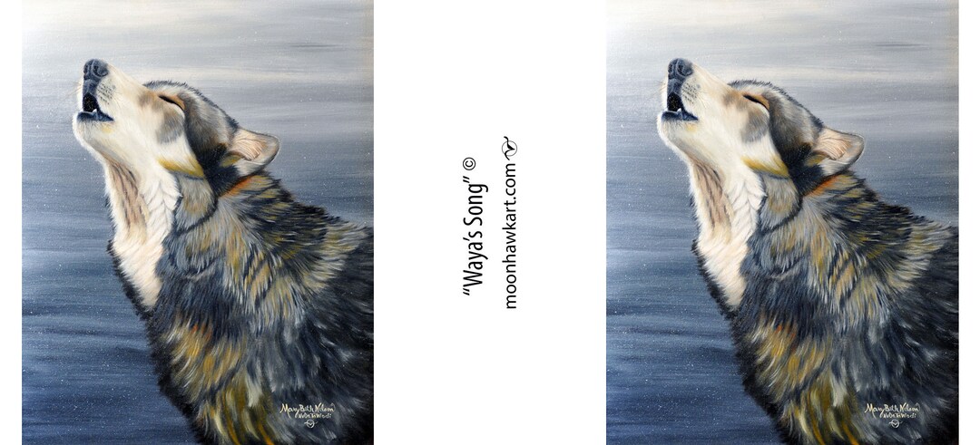 Coffee Mug, Waya's Song, Wolf Art, Wolf Howling, Image Sublimated on ...