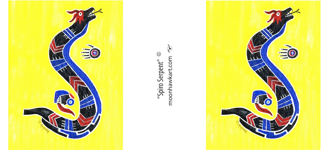 Coffee Mug, Spiro Serpent, Ancient Tribal Mound Symbol, Image ...