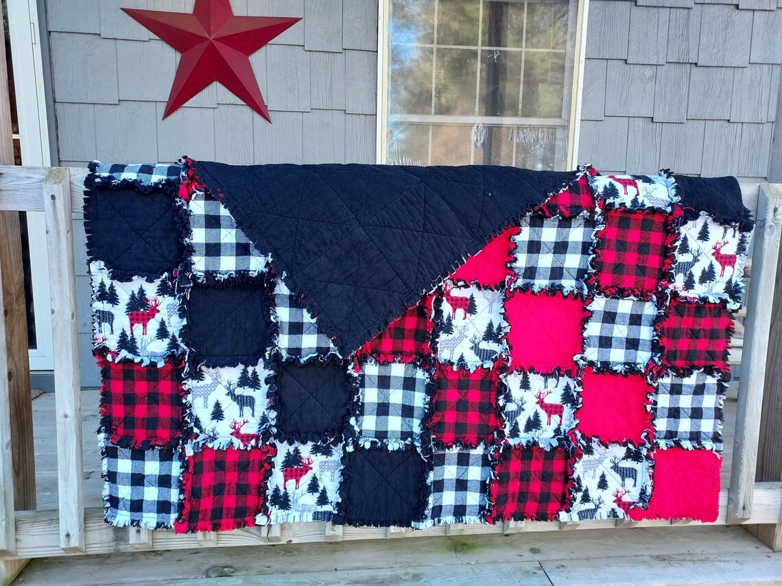 Plaid Rag Quilt - Etsy
