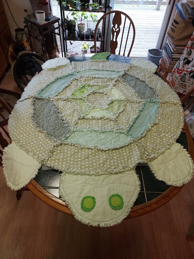 Turtle Rag Quilt - Etsy