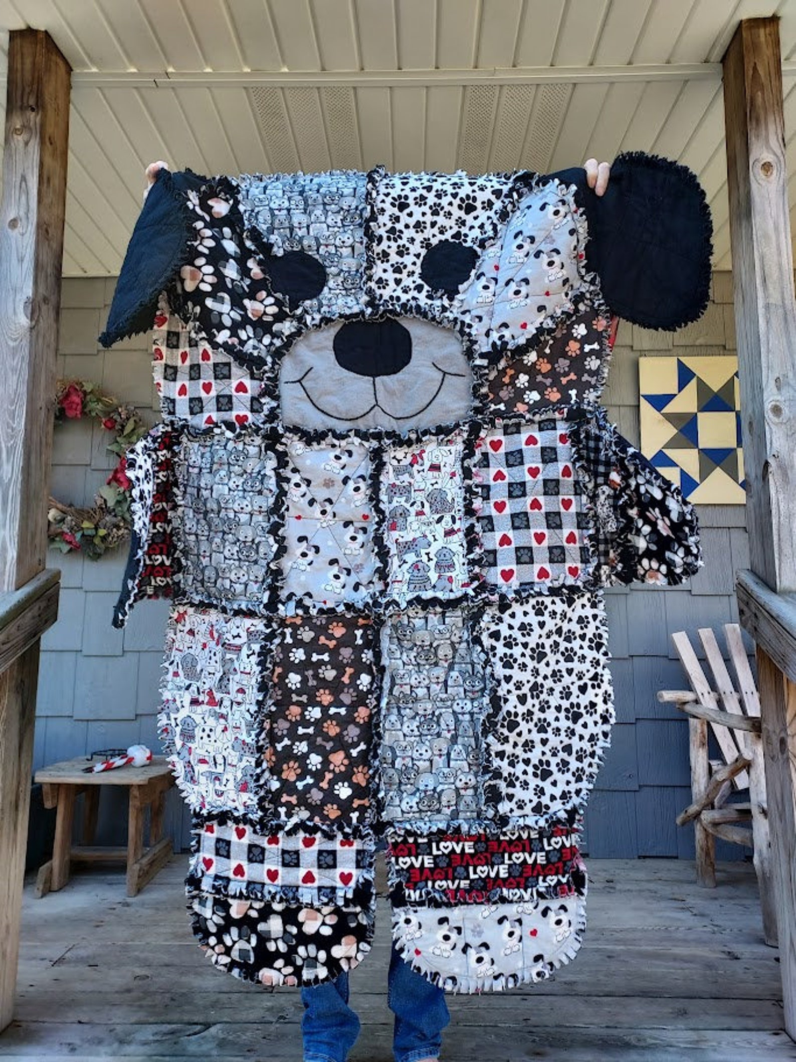 Puppy Rag Quilt - Etsy