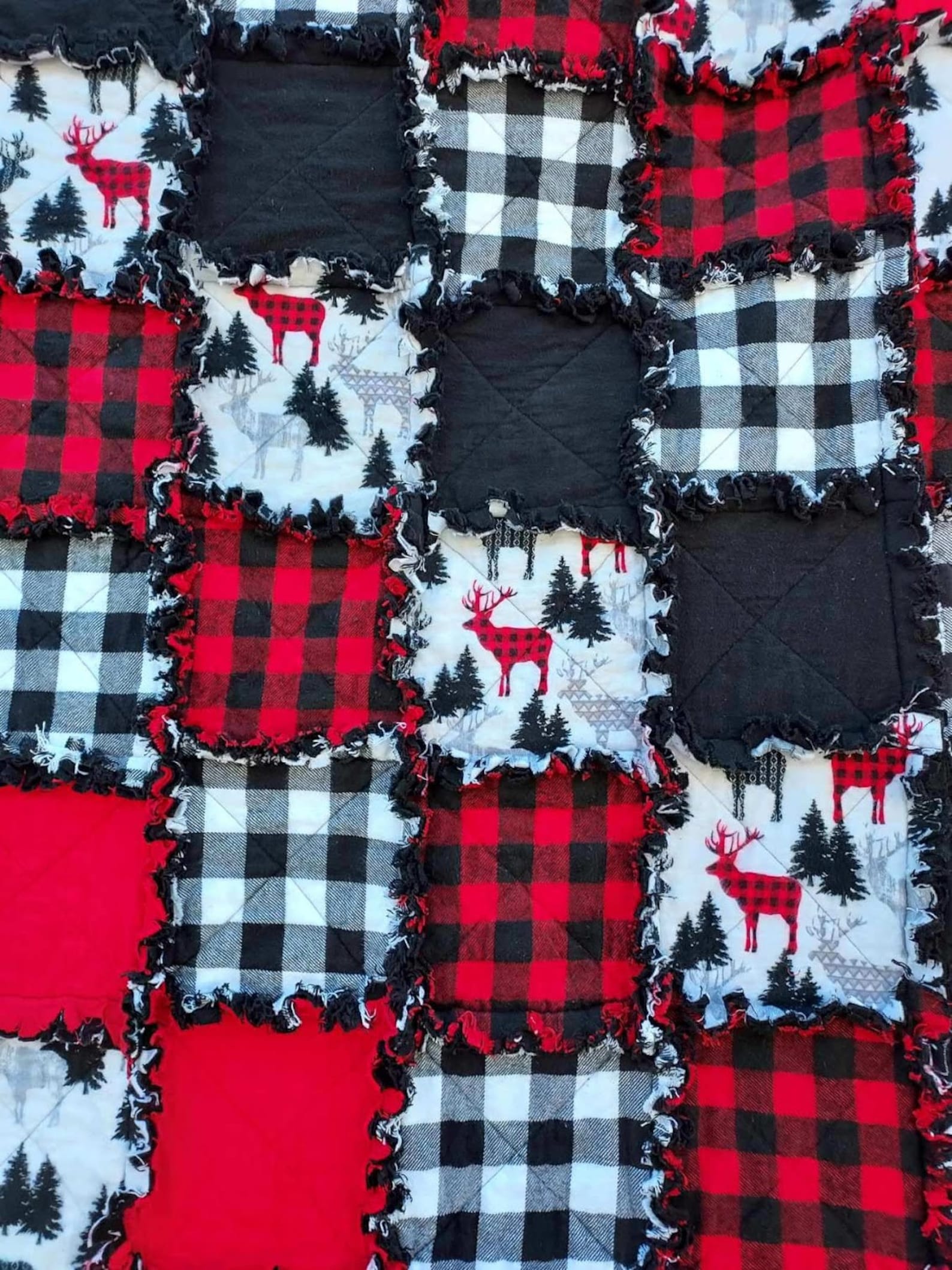 Plaid Rag Quilt - Etsy