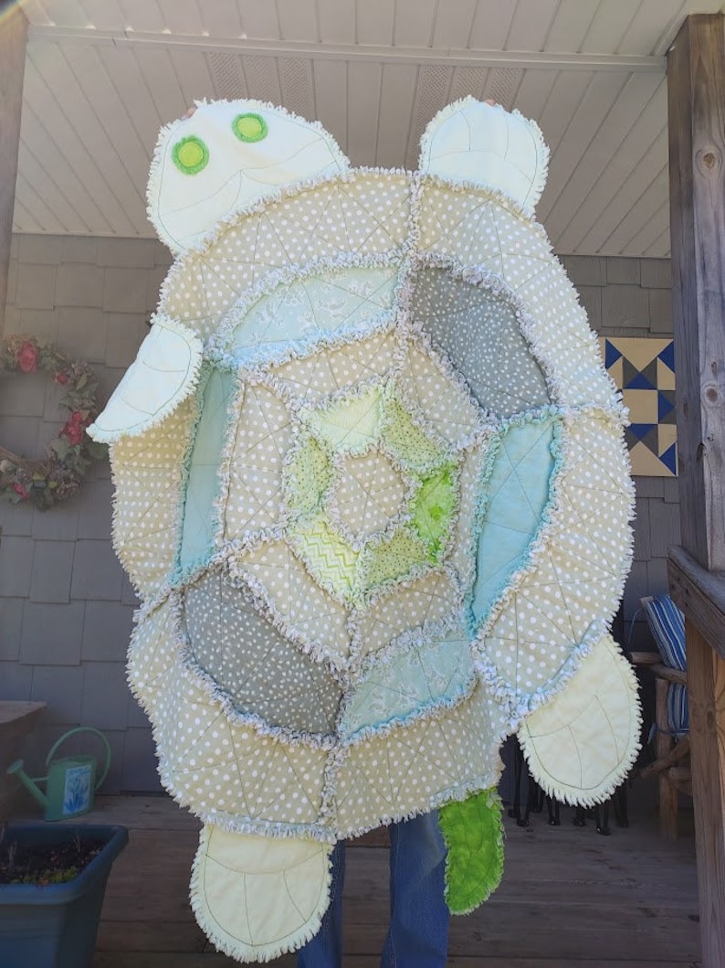 Turtle Rag Quilt - Etsy