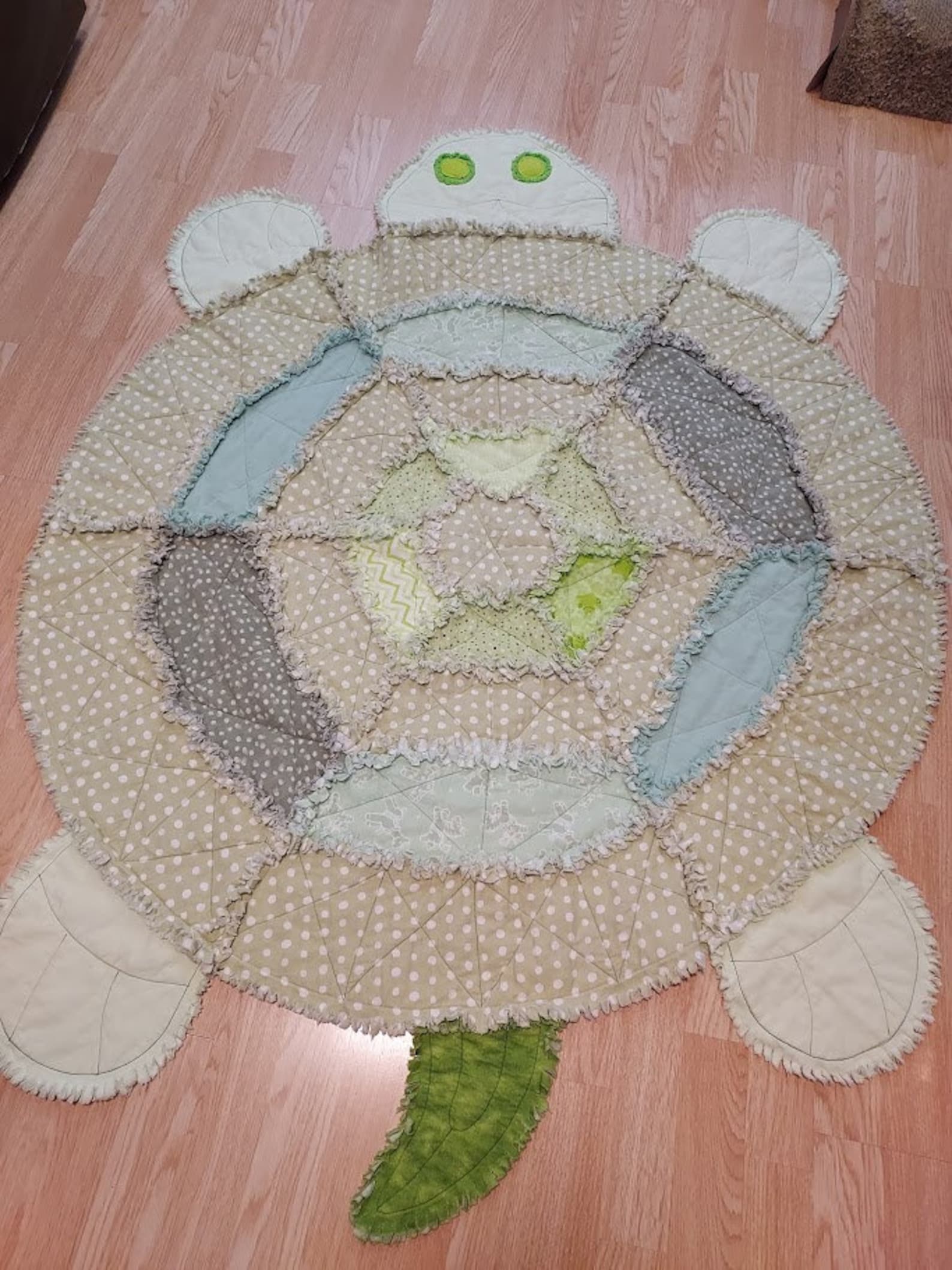 Turtle Rag Quilt - Etsy