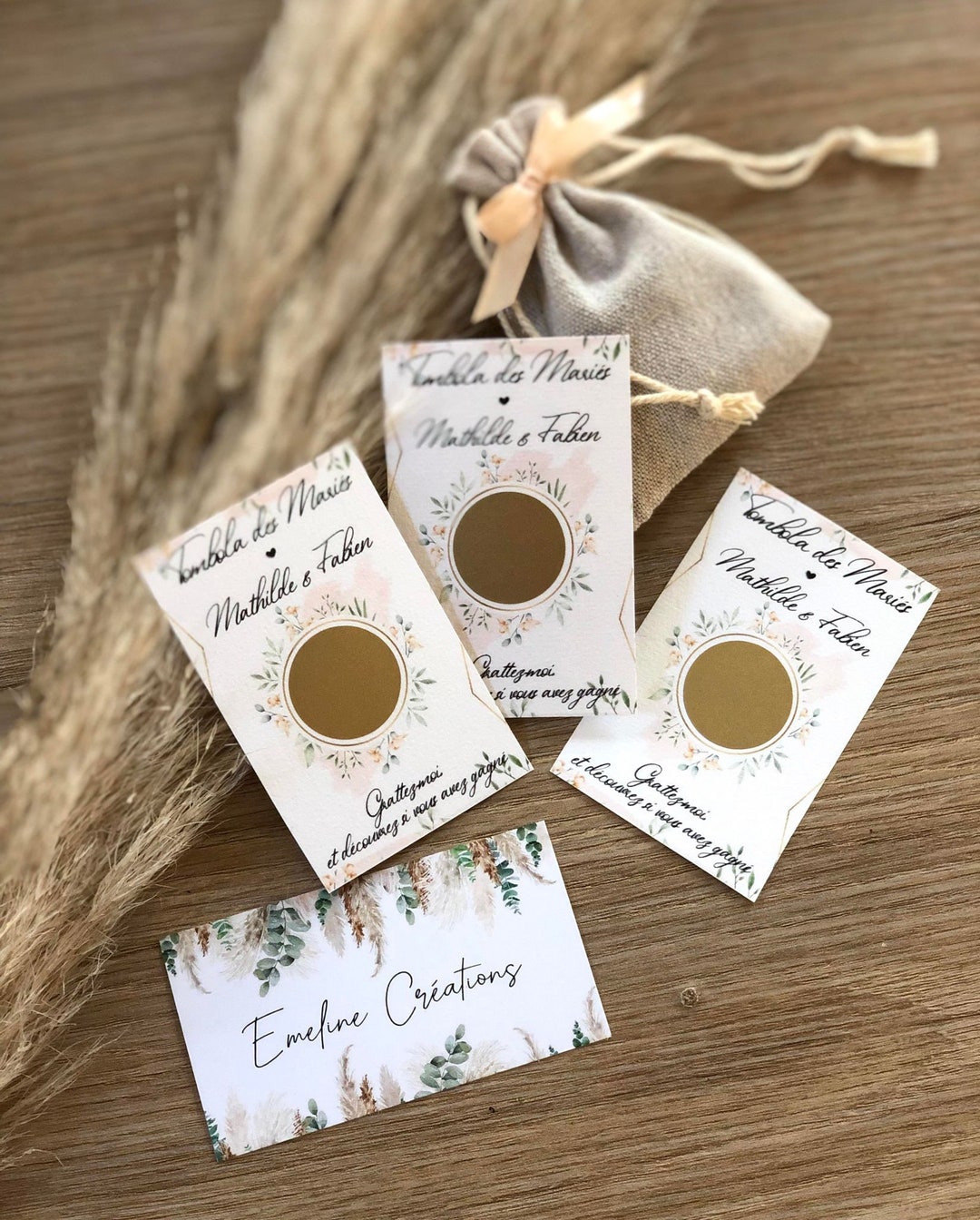 50 Tickets à gratter Tombola des mariés - Etsy France