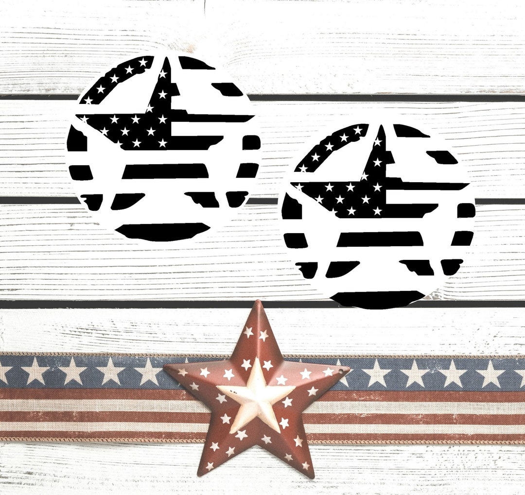 Distressed Star Flag Decal *set of 2* American Patriotic Round - Etsy