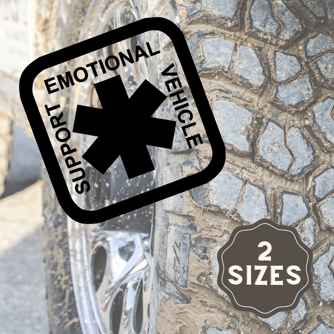 Emotional Support Vehicle Off-road Wheeling Decal - Etsy