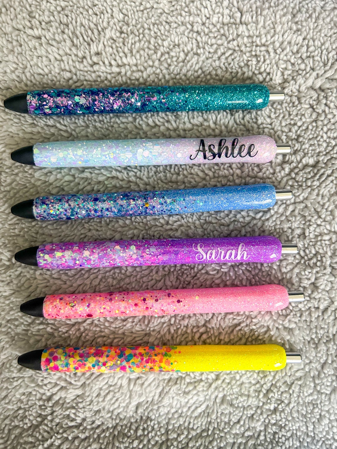Two Tone Chunky Glitter Pen - Etsy