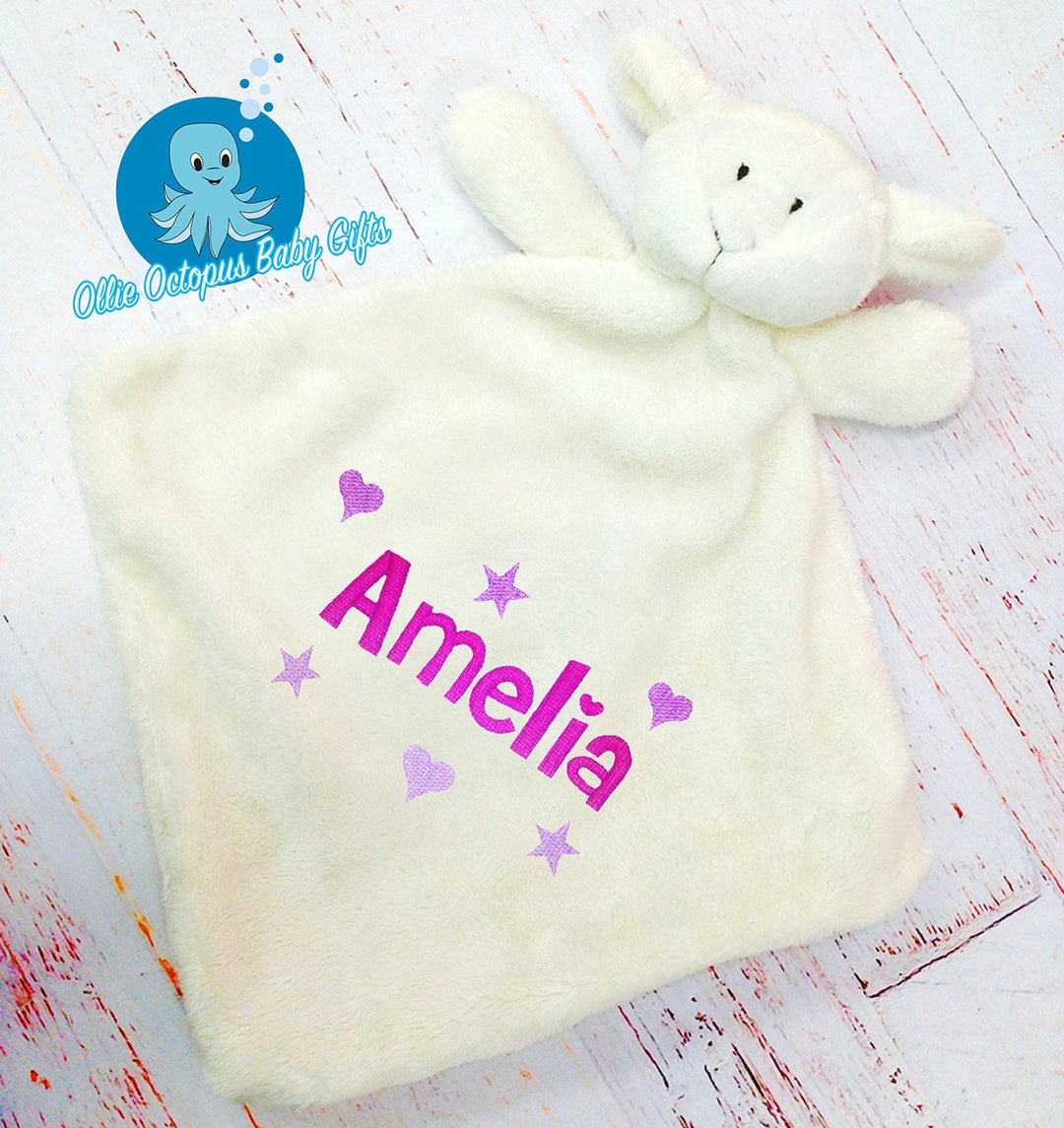 Personalized Lamb Baby Comforter, Embroidered Snuggle Blanket - Etsy UK
