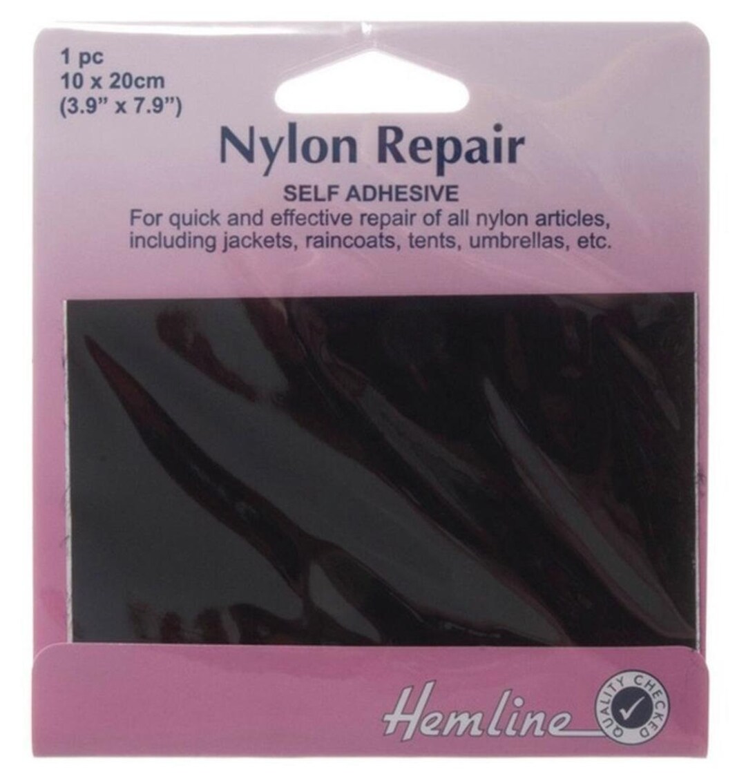 Hemline Self Adhesive Nylon Repair Patch 10 X 20cm in Black - Etsy Canada