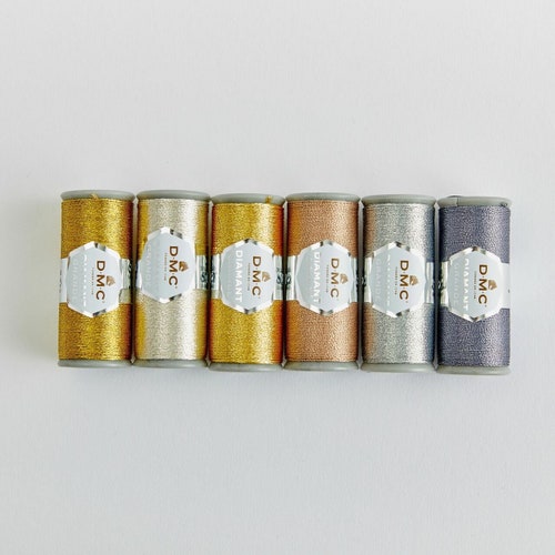 DMC Diamant Metallic Embridery Thread 35m 12 Colours - Etsy