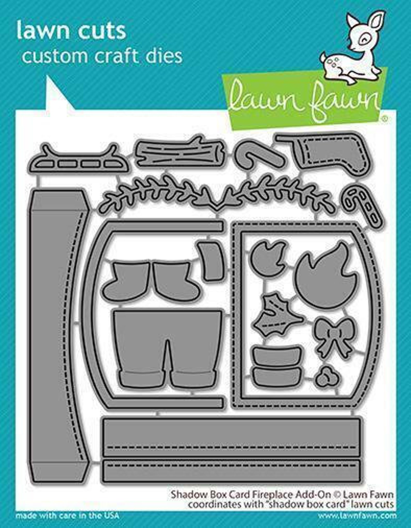 Lawn Fawn Shadow Box Card Fireplace Add-on Custom Craft Dies - Etsy