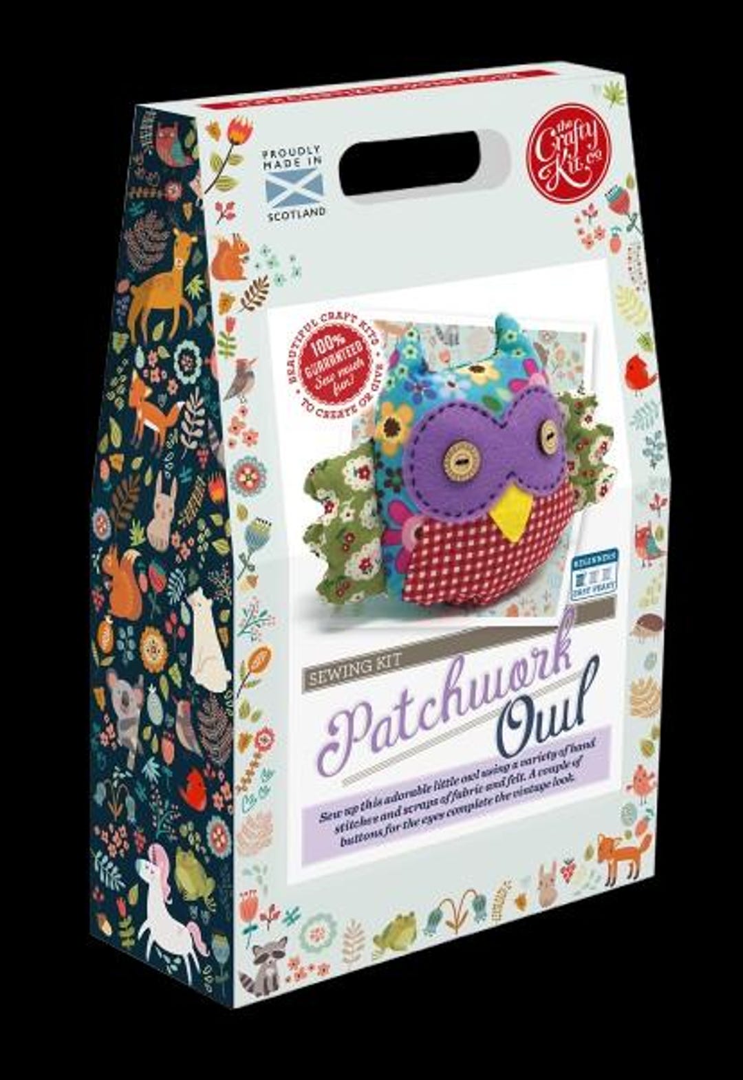 The Crafty Kit Co Patchwork Owl Sewing Kit - Etsy