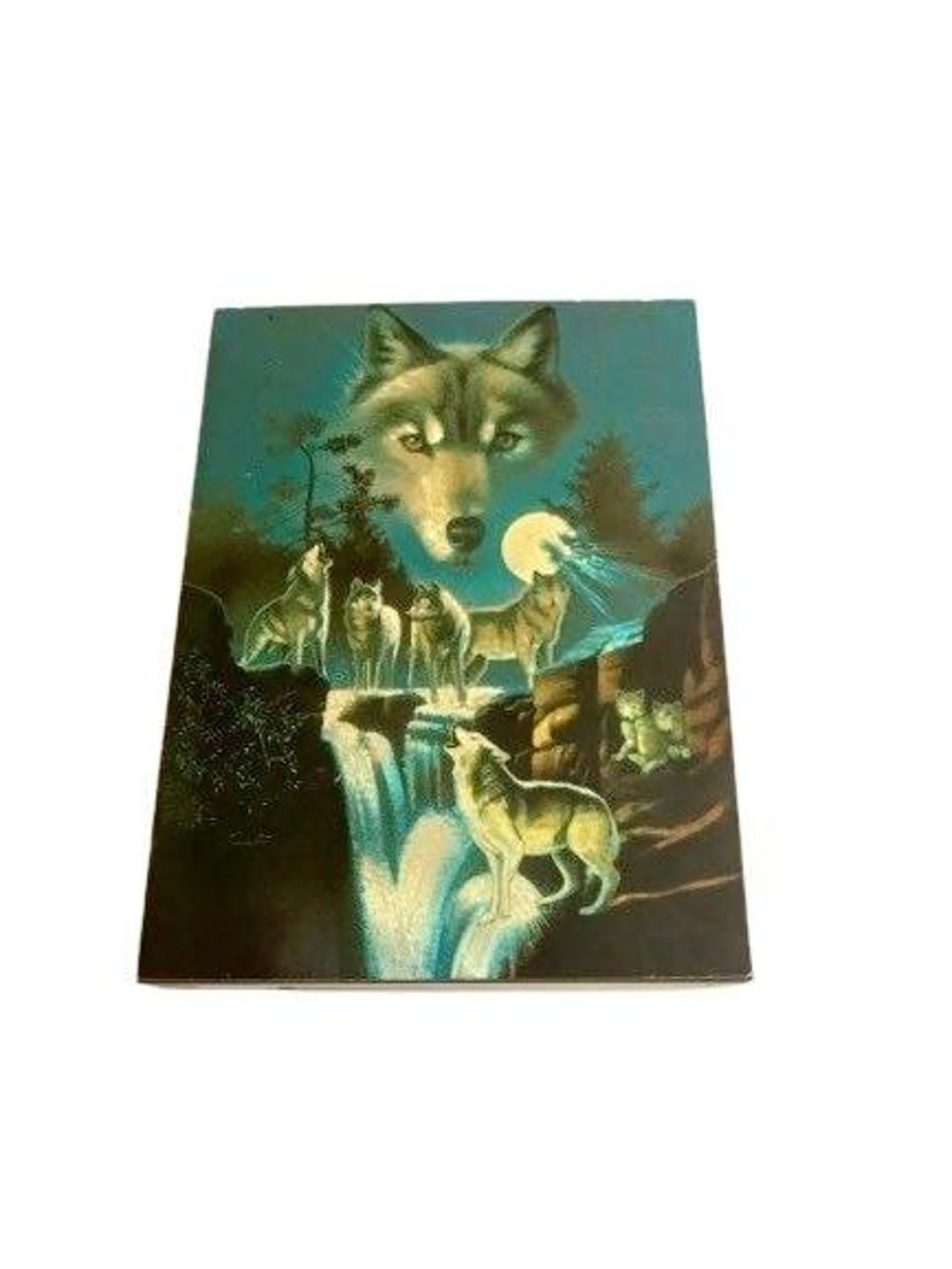 VTG Akwesasne Mohawk Indian Reservation Souvenir Wood Box Holographic ...