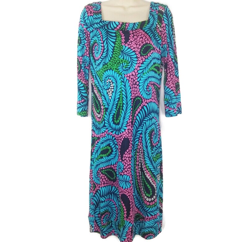 Lilly Pulitzer Newport Paisley Floral Silk Jersey Shift Dress Etsy
