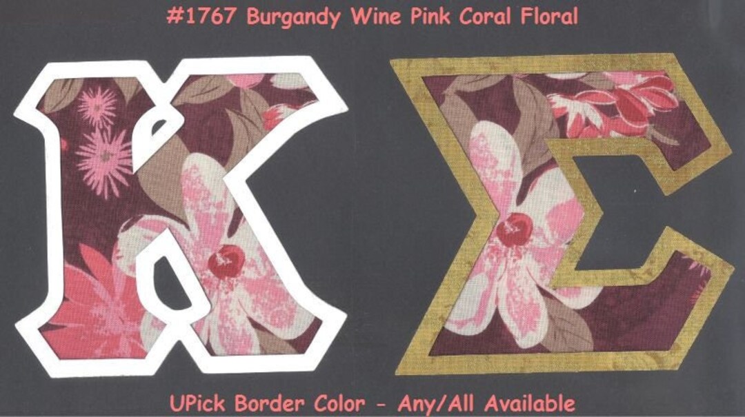 Greek Ironon Letters Rho Theta Xi Delta Gamma Pi Beta Phi Mu - Etsy