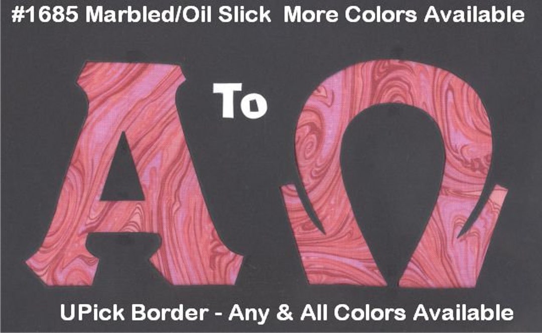 Custom-cut Greek Iron on Letters - Personalized - Alpha to Omega - Xi Delta Gamma Phi Mu Omicron ...