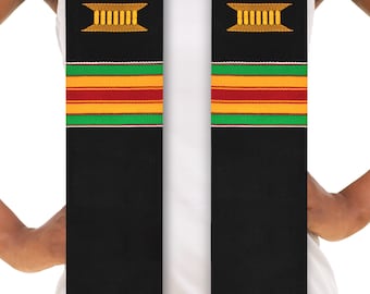 Black Graduation Stole - Etsy