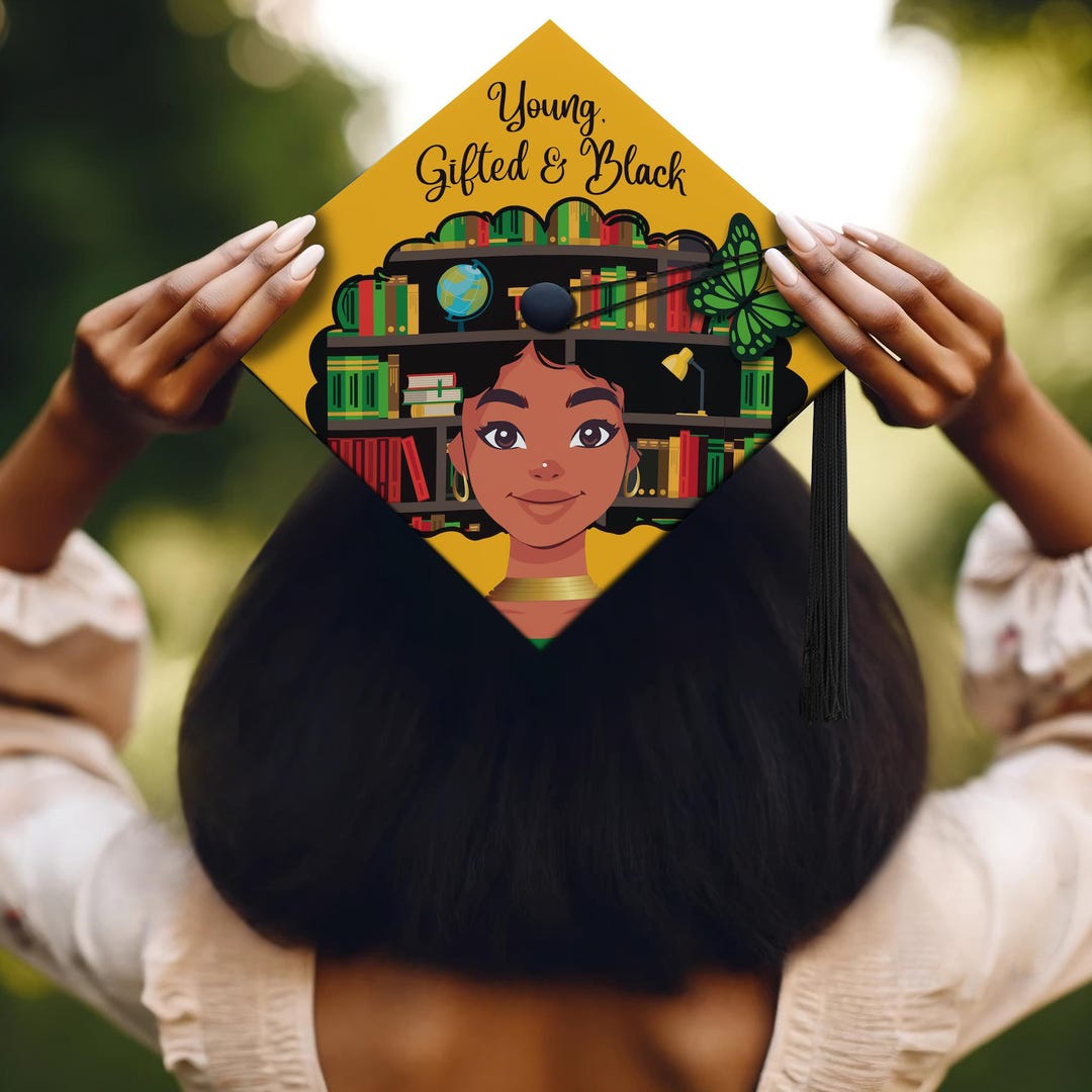 Young, Gifted & Black Graduation Cap Topper - Etsy