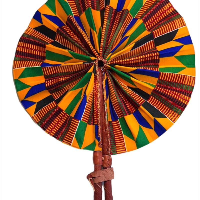 African Kente Hand Fan - Etsy
