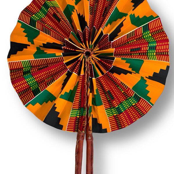 African Folding Fabric Fan - Etsy