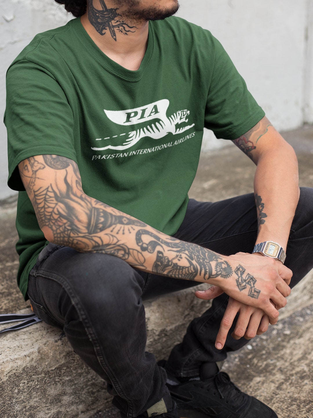 Pakistan International Airlines T-shirt Pakistani Airways Tshirt ...