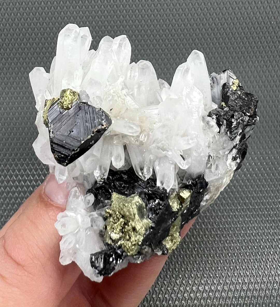 Tetrahedral Sphalerite Cov. With Chalcopyrite on Quartz - 9th September ...