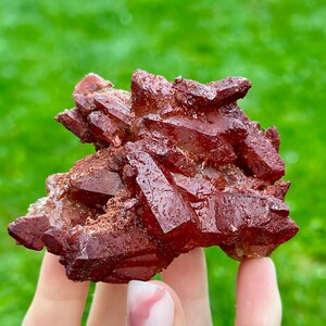 Amazing Red Hematite on Quartz, Cluster From Morocco, Natural Crystal ...