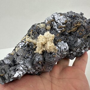 Very Rare Skeletal Galena Covered With Calcite From 9th September Mine ...