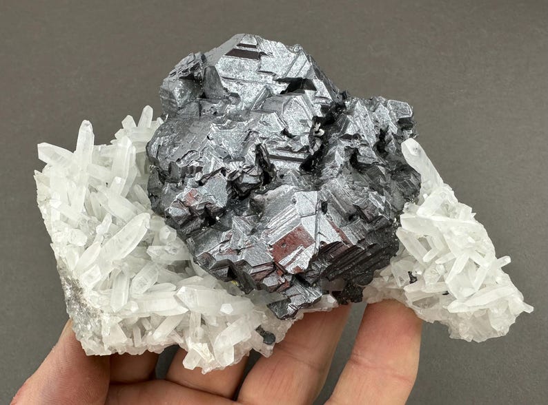 Unique Galena Rare Morphology With Quartz From Krushev Dol Mine, Madan ...