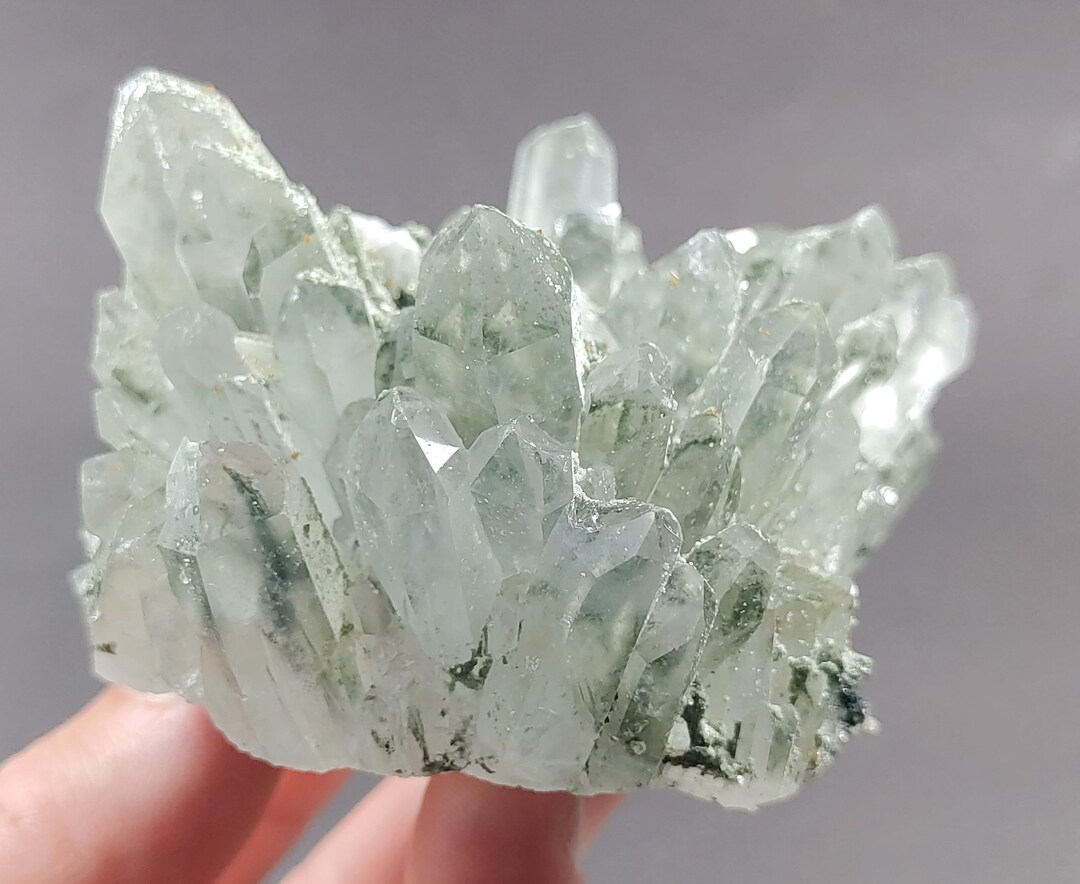 Transparent Quartz With Green Chlorite and Calcite From Djurkovo Mine ...