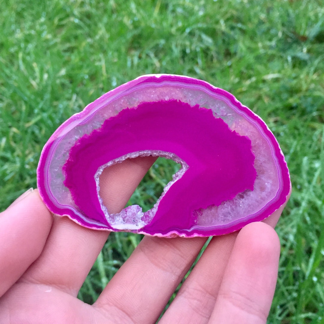 Pink Agate Slice , Pink Slice Mineral , Crystal , Gem , Gemstone ...