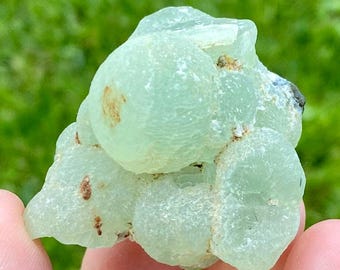 Botryoidal Green Prehnite on Epidote From Malie , Natural Mineral ...
