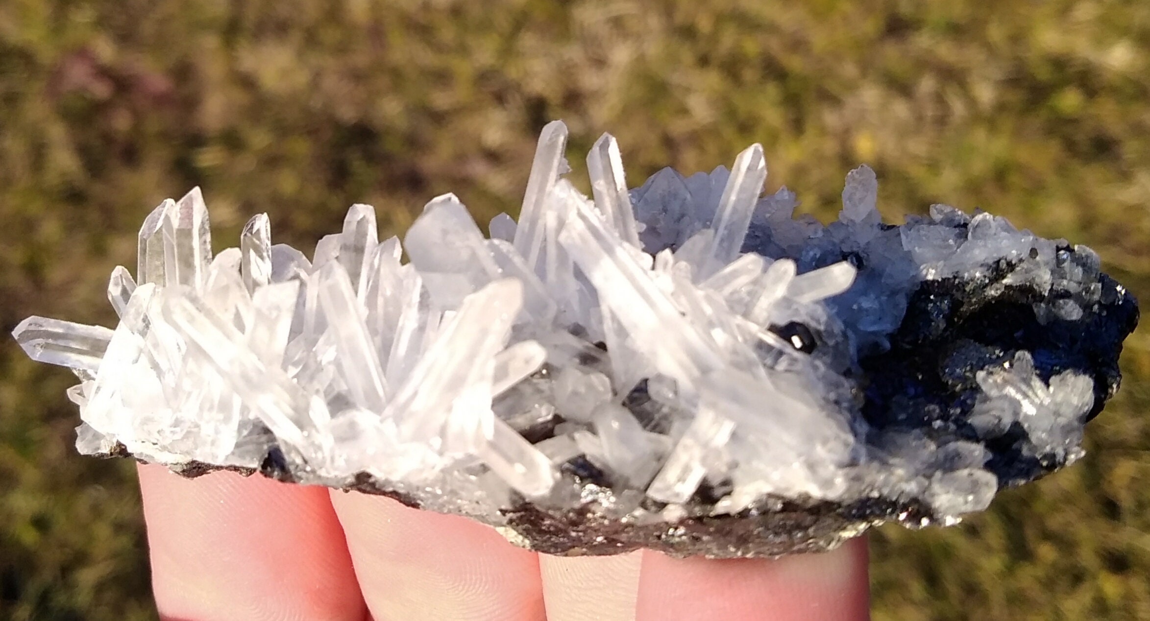Stunning Transparent Quartz on Oxidized Sphalerite From - Etsy
