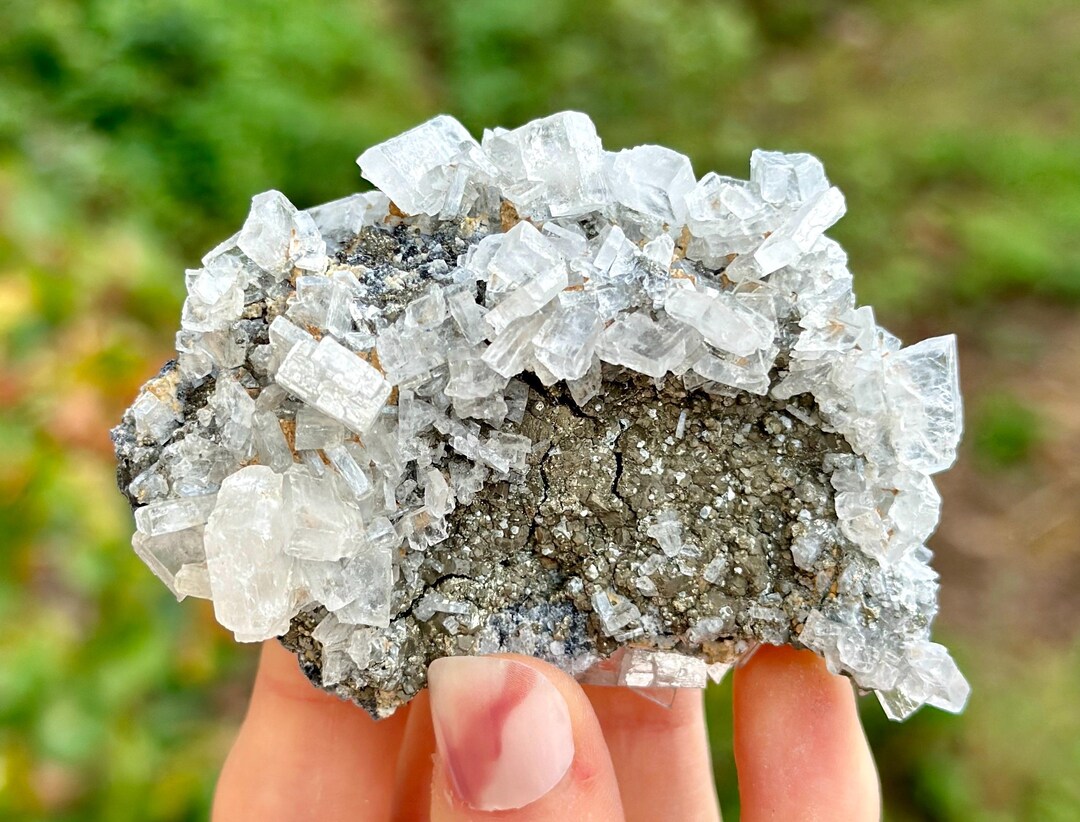 Baryte With Pyrite From Bulgaria, Androu Mine, Zlatograd, Clear Barite ...