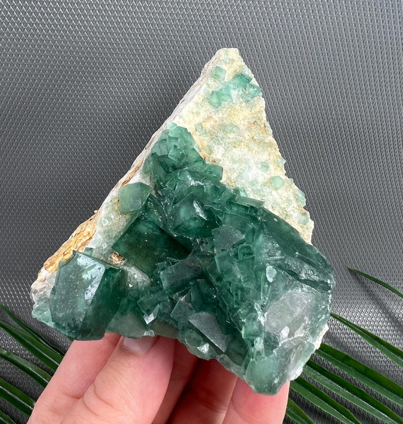 Green Fluorite on Matrix! Amazing Natural Fluorite From Madagascar ...