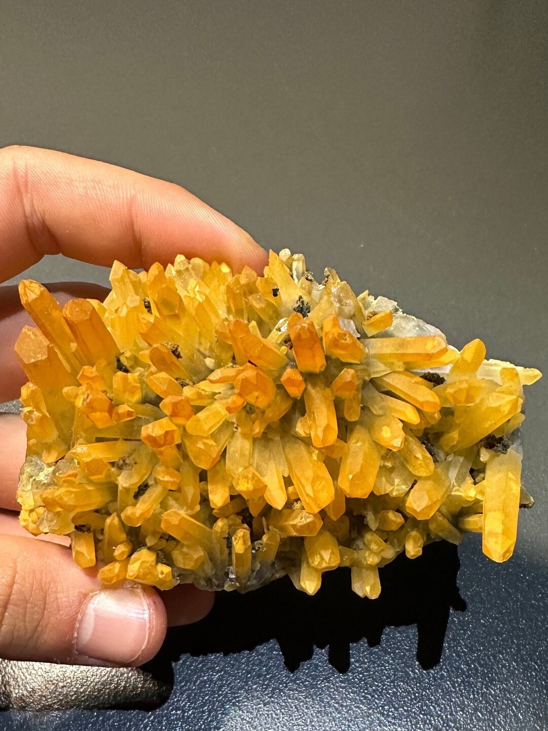 Quartz and Chlorite Covered With Limonite , Bulgaria , Natural Mineral ...