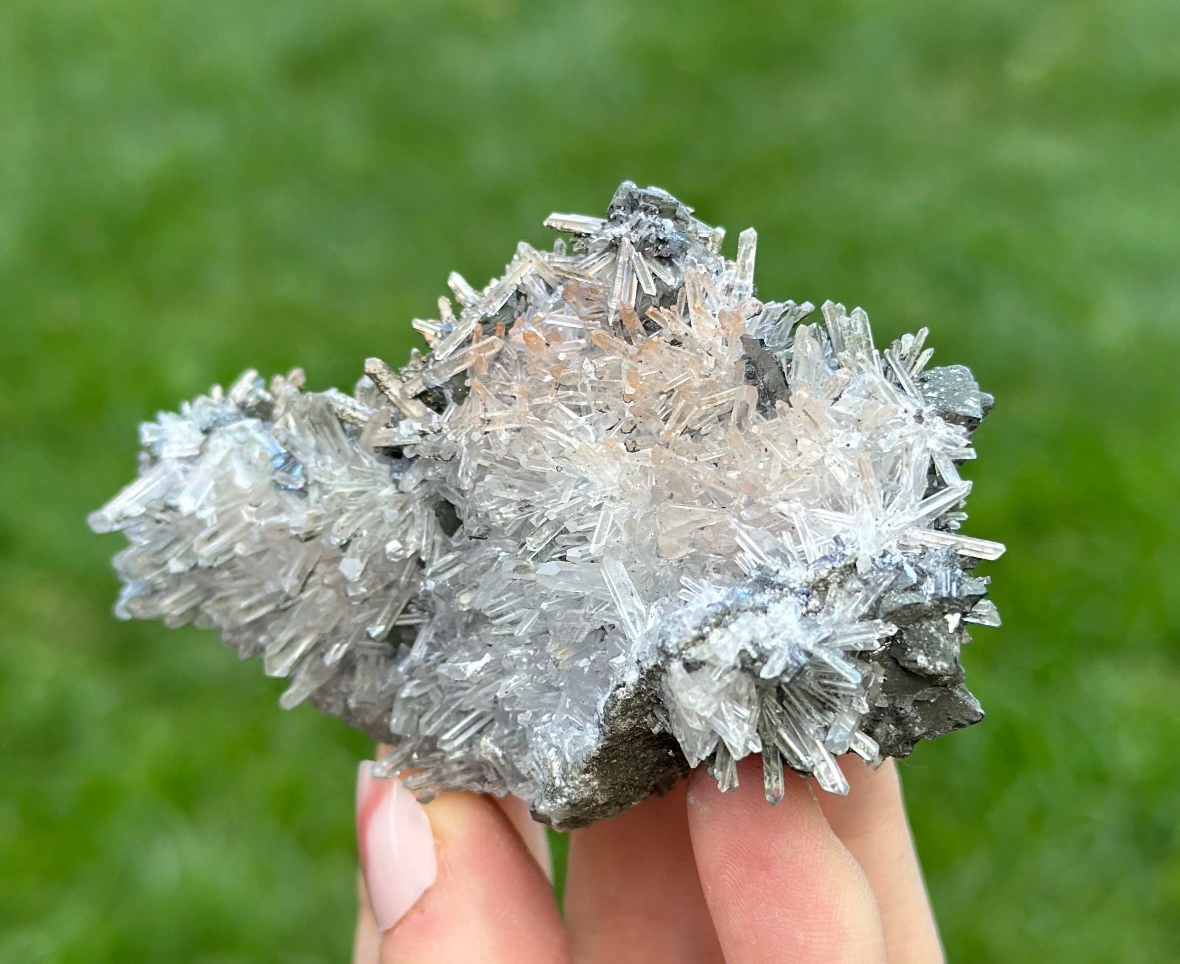 Aesthetic 100% Clearly Needle Quartz With Hematite and Chlorite From ...