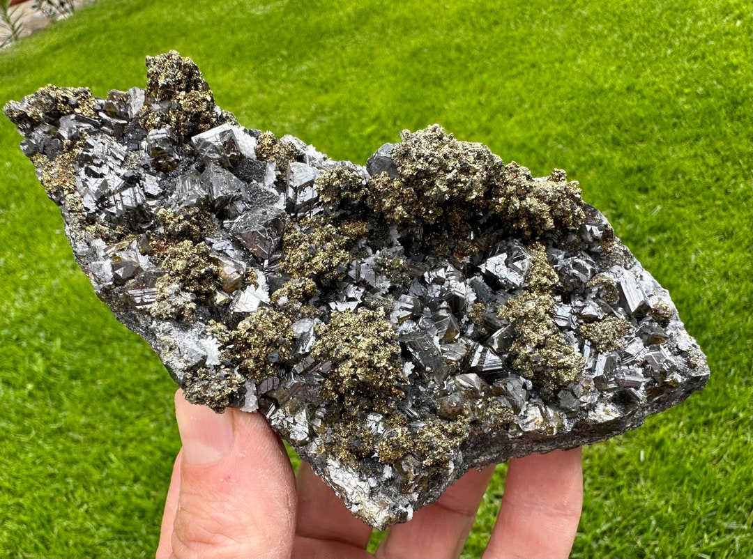 Sphalerite Var. Gem Cleiophane Covered With Chalcopyrite From Bulgaria ...